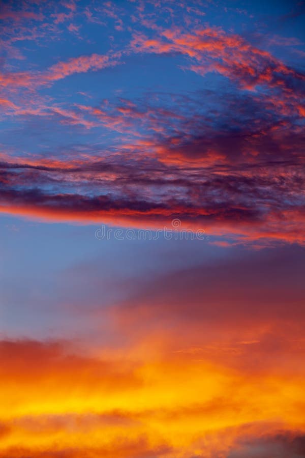 Sunset Cloudscape Background Natural Pattern Stock Photo - Image of ...