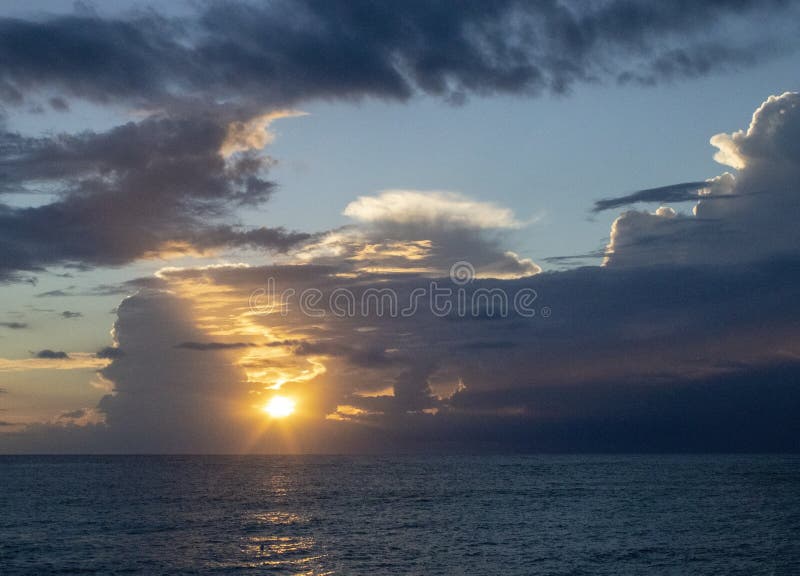 Dramatic Sky. the Coming Storm. Colorful Sunset Stock Image - Image of ...
