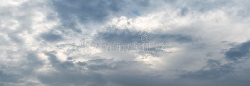 Dramatic Sky with Dark Storm Clouds, Panorama Stock Image - Image of ...