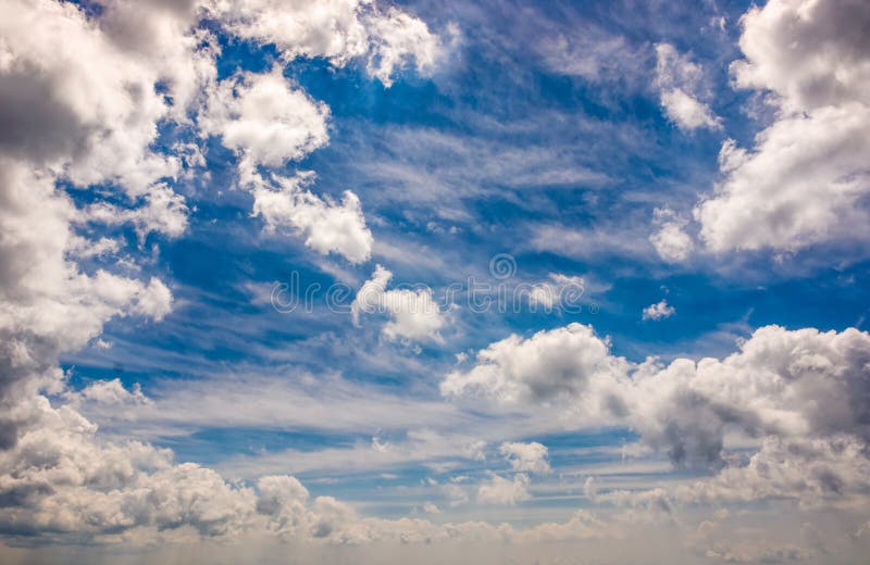 Dramatic Sky with Dynamic Cloud Arrangement Stock Photo - Image of ...