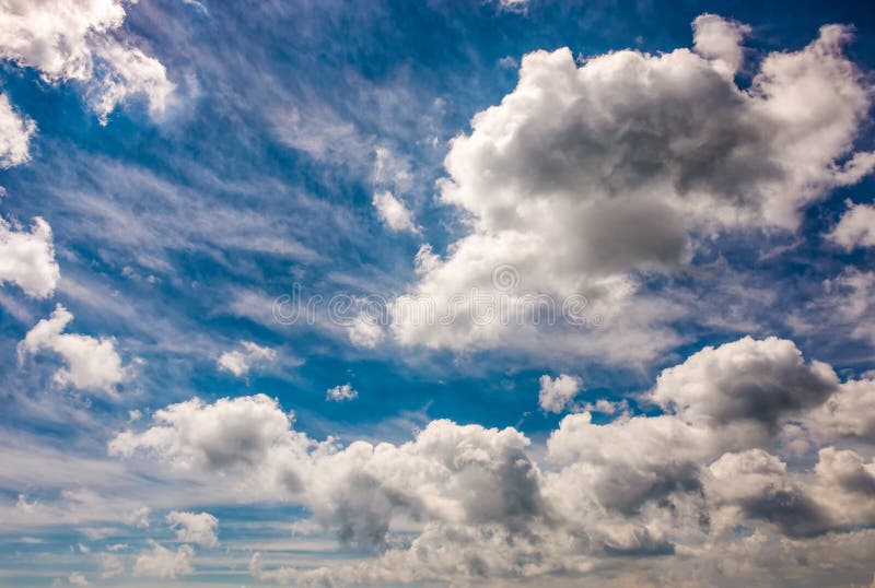 Dramatic Sky with Dynamic Cloud Arrangement Stock Photo - Image of blue ...