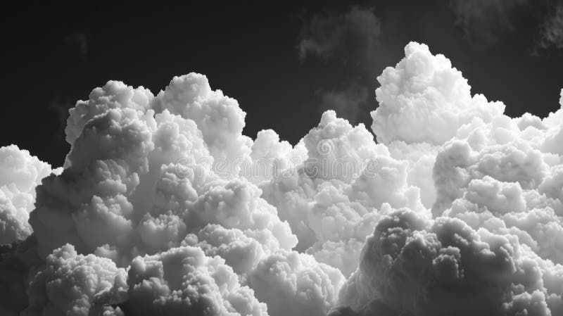 A Dramatic Sky of Fluffy Clouds. AI Generated Stock Image - Image of ...