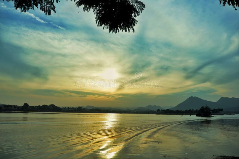 Dramatic Sky with Fresh Water Beautiful Nature Photo. Stock Image ...
