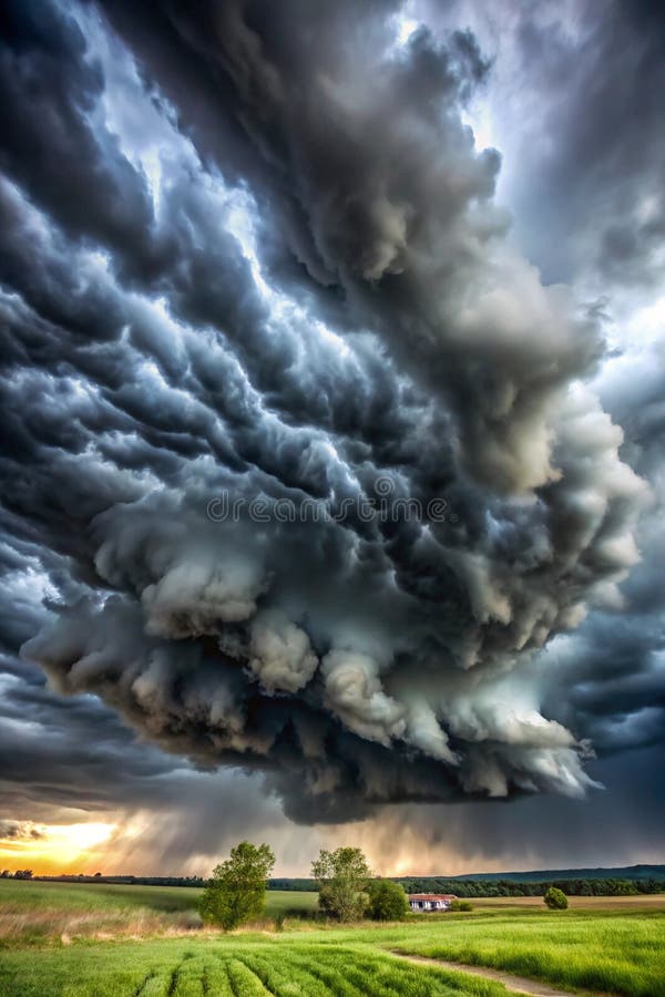 Dramatic Sky with Heavy Clouds and Storm before the Rain, Symbolizing ...
