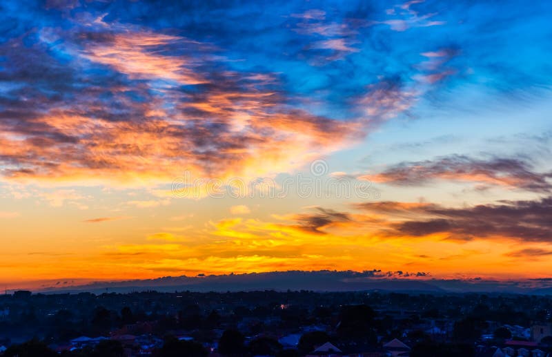 A dramatic sky landscape stock image. Image of calm - 190177567