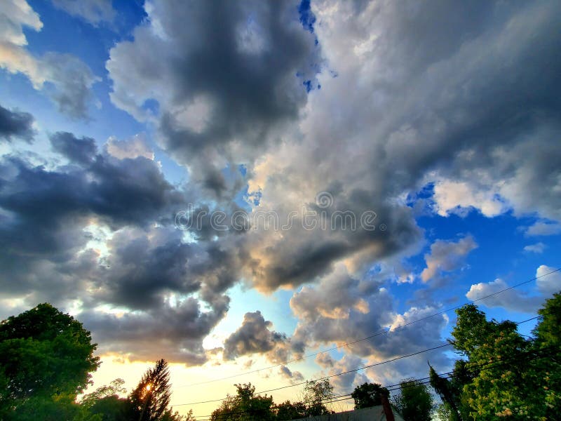 Dramatic sky stock photo. Image of blue, sunset, dramatic - 151866670