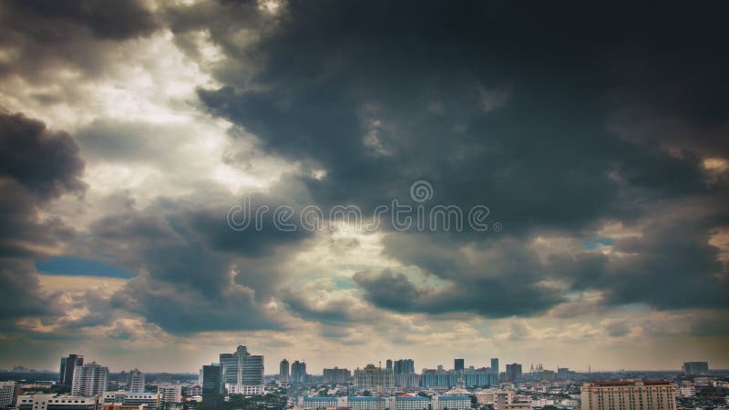 Dramatic sky over the city stock image. Image of capital - 67175547