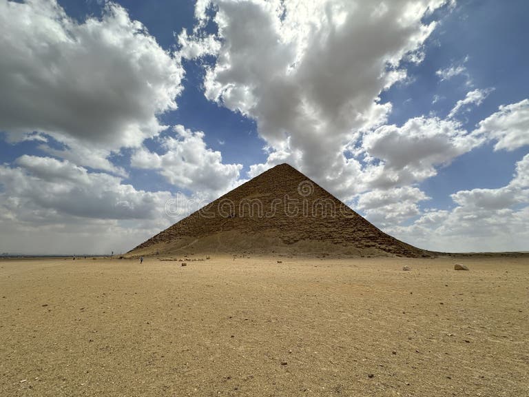 Dramatic Sky Over the Red Pyramid of Snefru in Dahshur Stock Photo ...