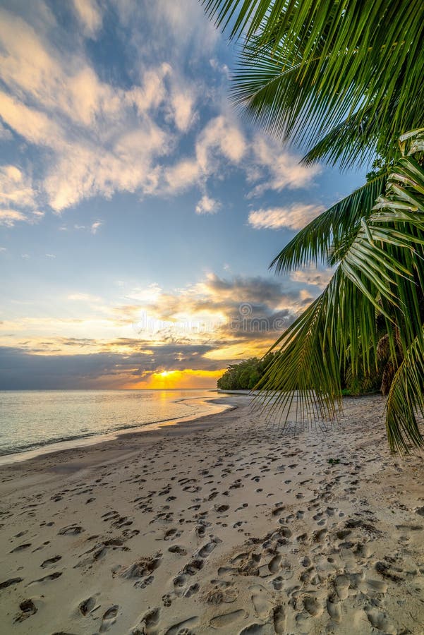 Dramatic Sky Over the Sea at Sunset Stock Image - Image of tropics ...