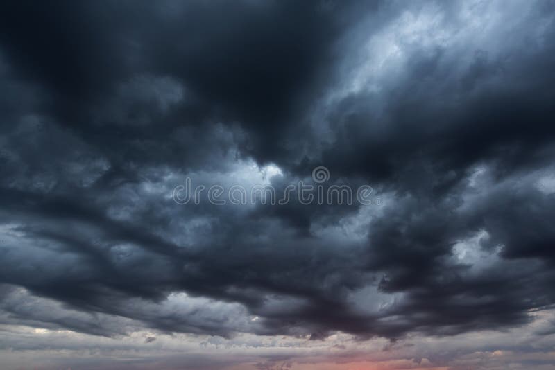 Dramatic Sky with Storm Clouds before Rain. Panoramic View of the ...