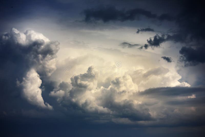 Dramatic Sky with Stormy Clouds before Rain Stock Photo - Image of ...