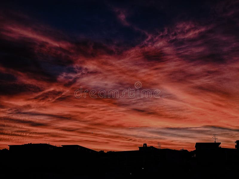 Dramatic Sky during Sunrise Stock Image - Image of sunset, light: 224999385