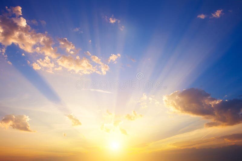 Dramatic Sky at Sunrise stock image. Image of summer - 77666969