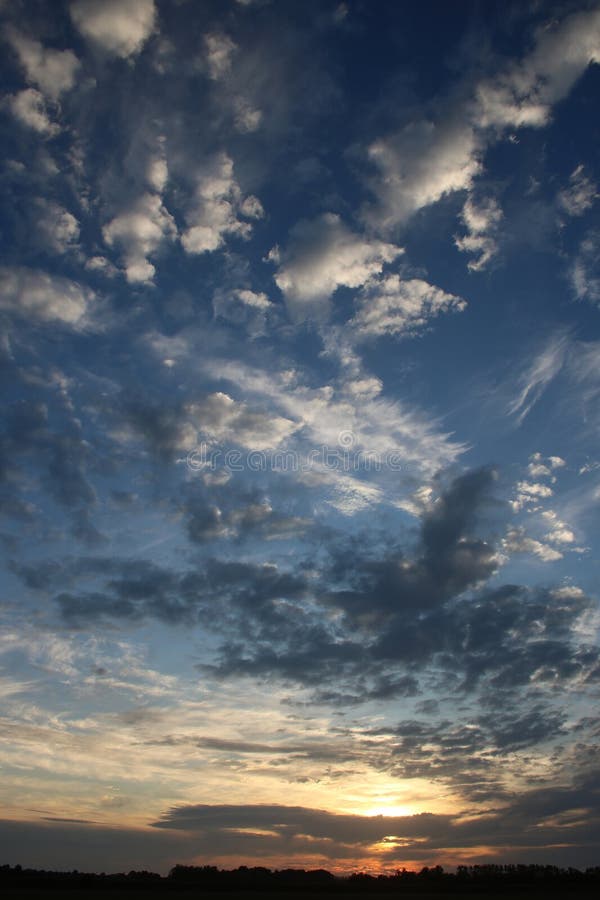 Dramatic Sky at Sunset Abstract Patterns Clouds Stock Image - Image of ...