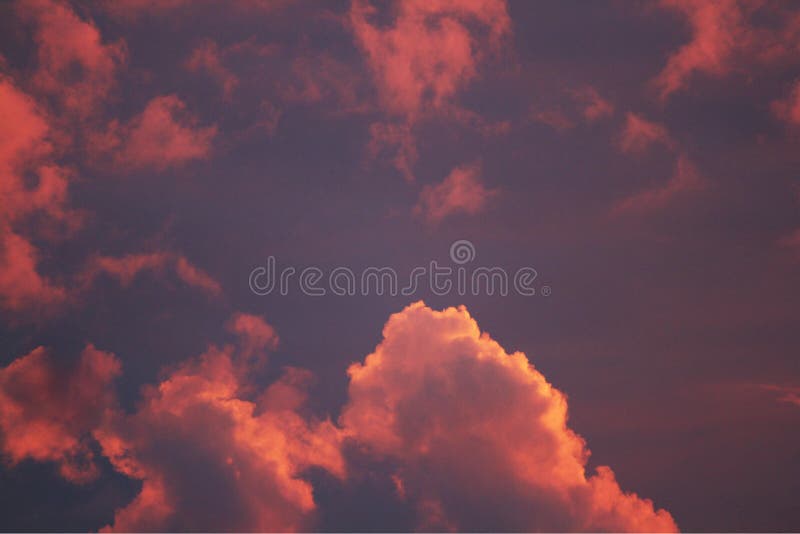 Dramatic Sky at Sunset Light and Other Atmospheric Effects. Stock Image ...