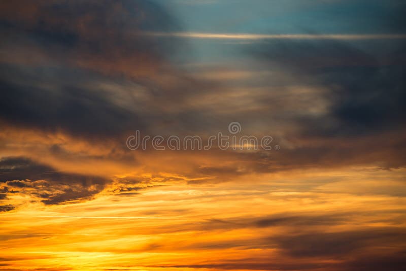 Stormy Weather in Sea with Sunset Stock Image - Image of climate ...