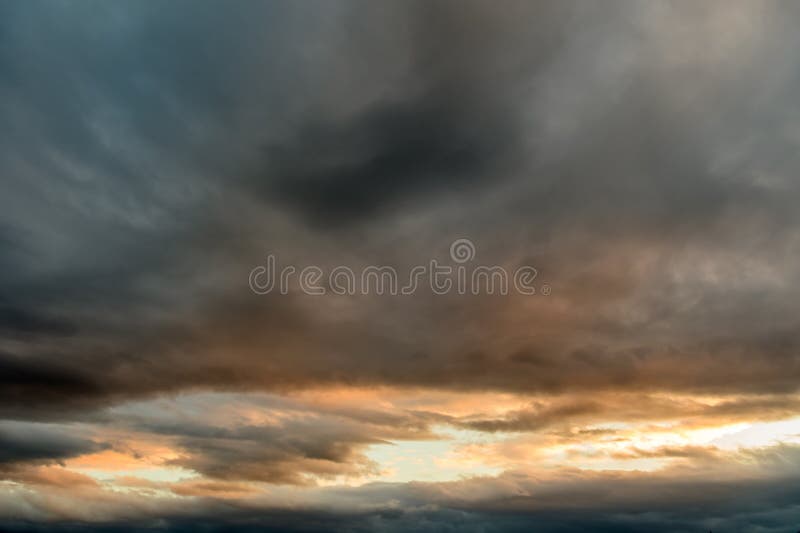 Dramatic Sky at Sunset in Winter in Cyprus 2 Stock Image - Image of ...