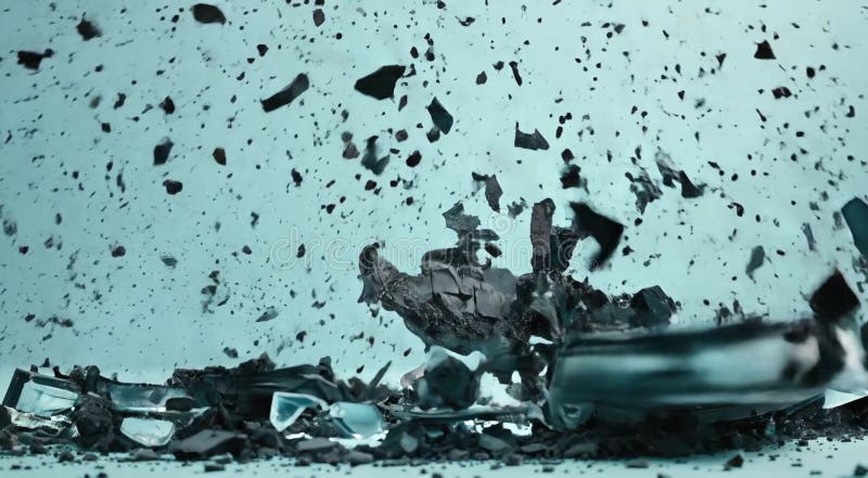 Clock Destroyed in Slow Motion Illustrating Time S Passage and Its ...