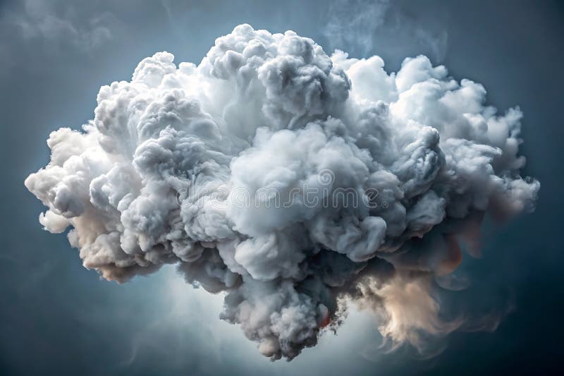 Dramatic Smoke Cloud in Blue Sky - Abstract Photography Stock ...
