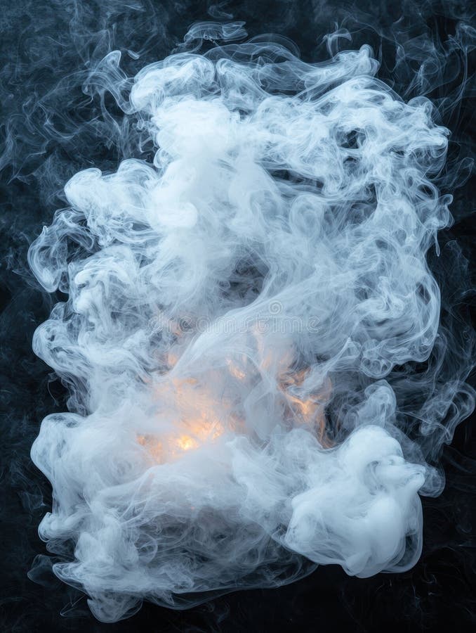 Dramatic smoke and flames stock illustration. Illustration of smolder ...