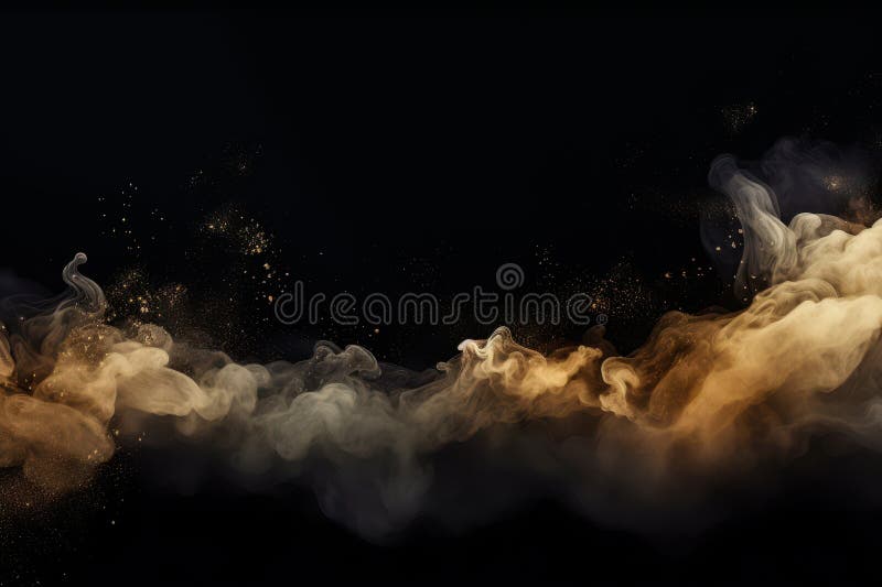 Dramatic Smoke and Sparks Against a Dark Background Stock Illustration ...