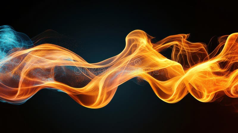 Dramatic Smoke Trails in Motion on Dark Background Stock Image - Image ...