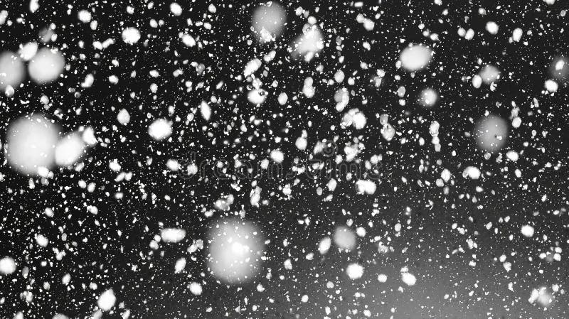 Snowstorm Overlay on Black Background. Generative AI Stock Image ...