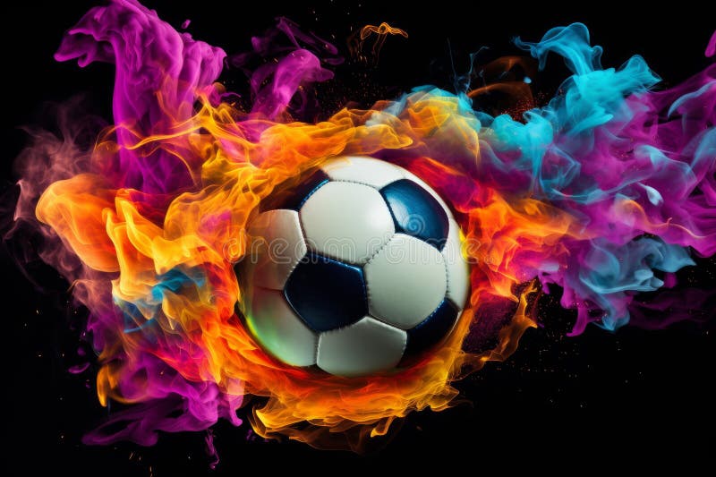 Dramatic Soccer Smoke Ball. Generate Ai Stock Illustration ...