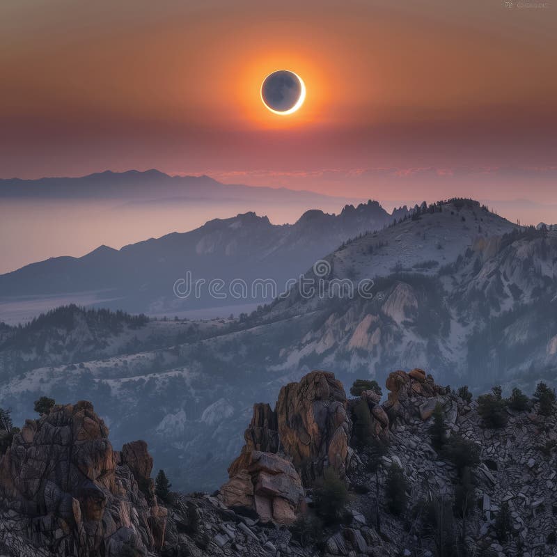 Dramatic Solar Eclipse Hovers Over a Stark and Jagged Extraterrestrial ...
