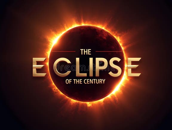 A Dramatic Solar Eclipse Illustration with Fiery Corona and Textured Planet Stock Illustration ...