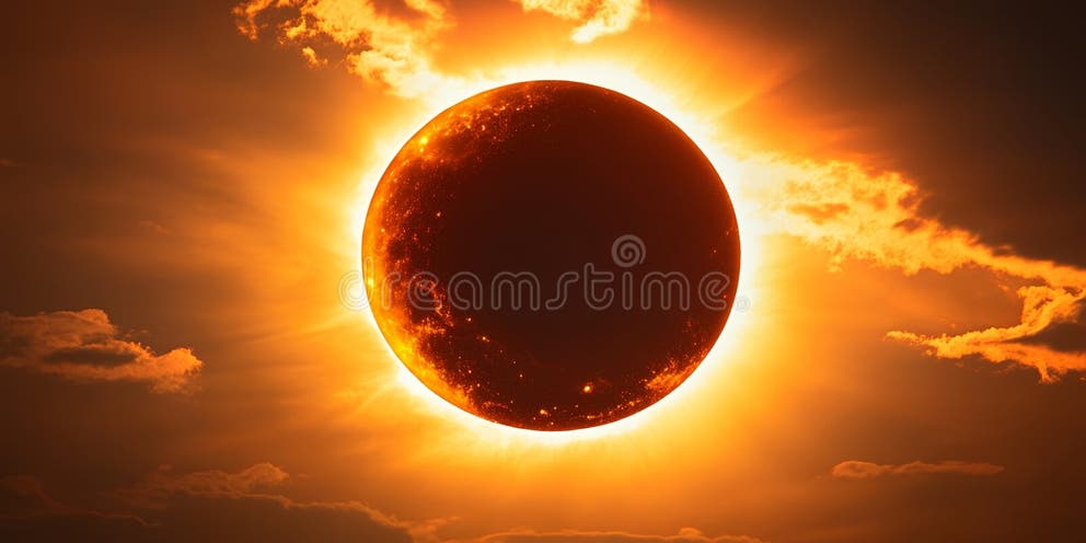 Dramatic Solar Eclipse Image Showing the Sun S Corona through Clouds ...