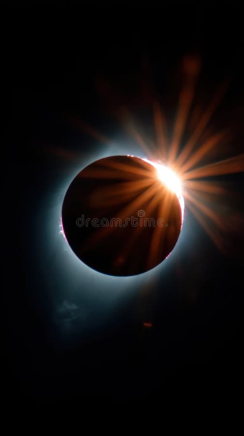 Dramatic Solar Eclipse Sun Rays Phenomenon Dark Sky Light Effect Outer ...