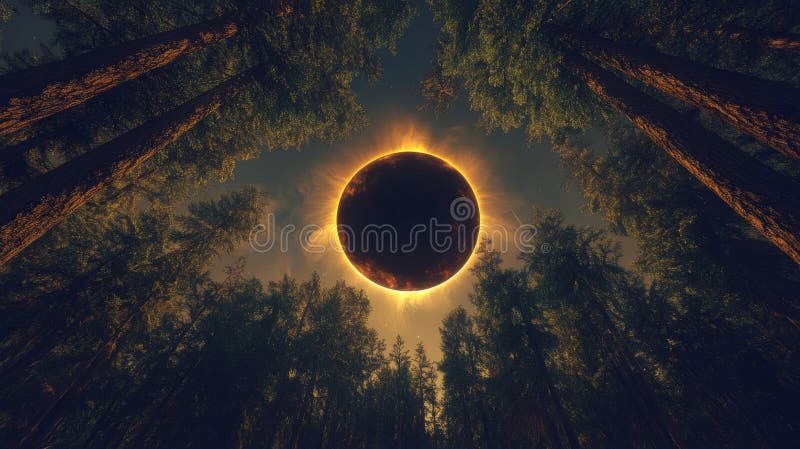 Fiery Sunset Moon Stunning Celestial Event Stock Photos - Free ...