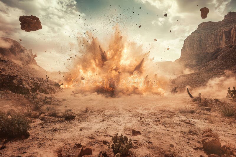 A Dramatic and Spectacular Explosion Occurs in a Breathtaking Desert ...