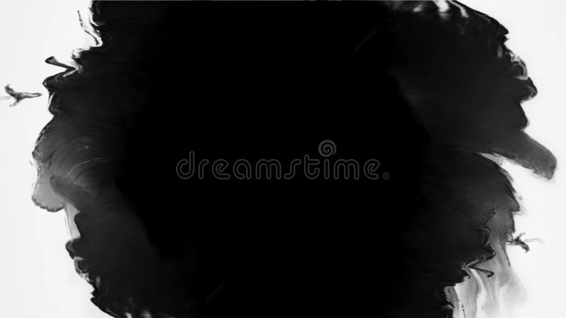 An Abstract Black Ink Splash on a Clean White Background Creating a ...