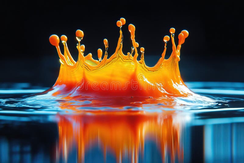 A Dramatic Splash Effect Rendered on a Black Background for a Striking ...