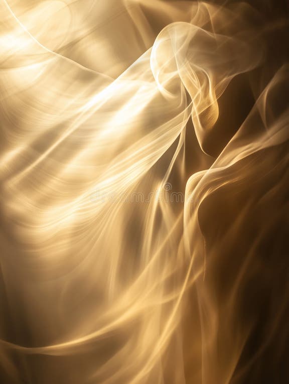 Dramatic Spotlight Creates Enchanting Golden Light with Swirling ...