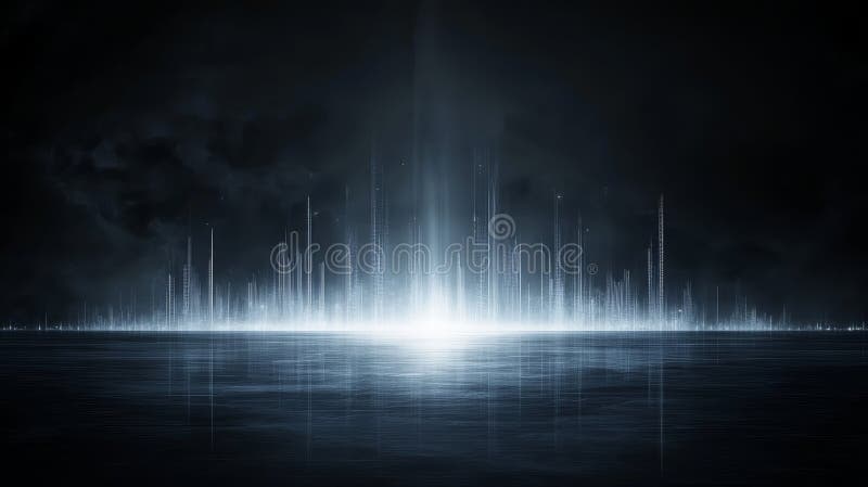 Dramatic Spotlight on Dark Backdrop, Illuminated Center Stage Creates ...