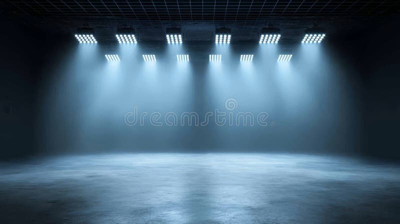 Dramatic Spotlight in Dark Room Captivating Play of Light and Shadow ...