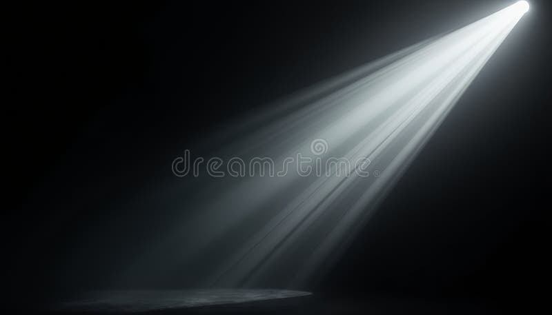 Animated White Spotlight Beam Illuminating Dark Background Perfectly ...
