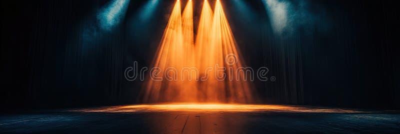 A Dramatic Spotlight Illuminating a Dark Stage, Creating a Captivating ...