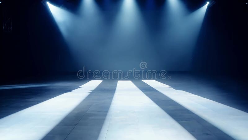 Dramatic Spotlight Illuminating an Empty Stage with Dark Shadows. 4k ...