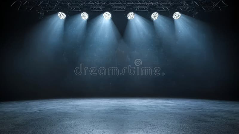 Dramatic Spotlight Illumination in Dark Room Captivating Play of Light ...