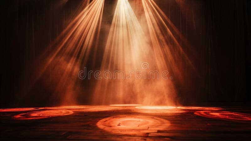 Dramatic Spotlight and Shadow Play on an Empty Stage Waiting for ...