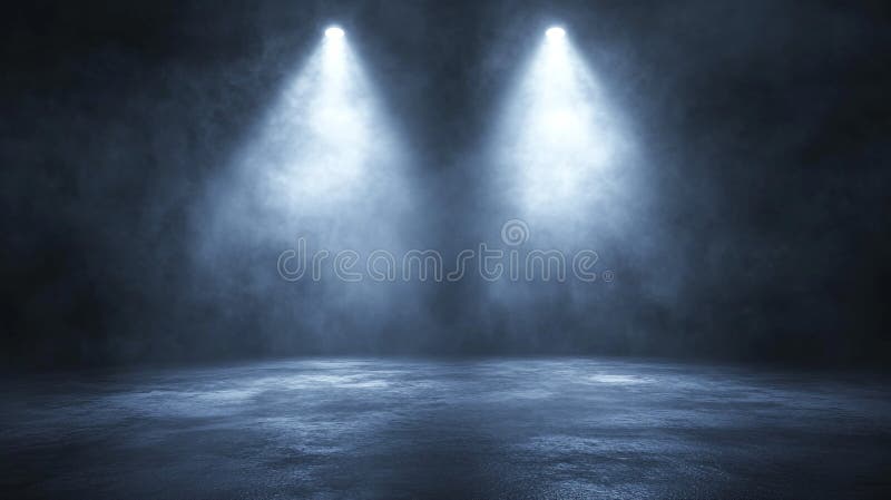 Dramatic Spotlight on Smoky Background Stage Design Event Presentation ...