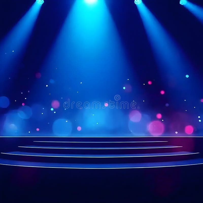 A Dramatic Stage Background in a Dark Setting Stock Image - Image of ...