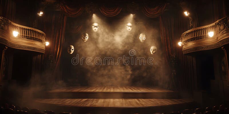 Dramatic Stage Lighting Background Theater Concert Performance Stock ...