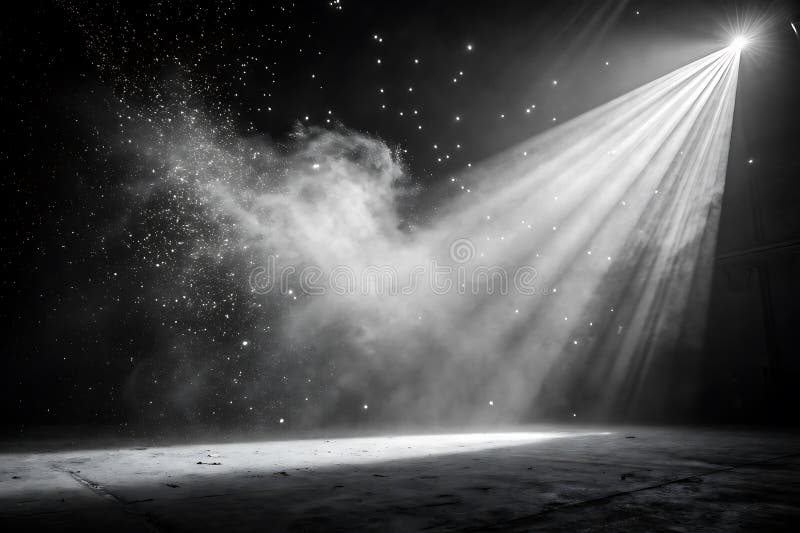 Dramatic Stage Lighting on a Concrete Floor Stock Illustration ...