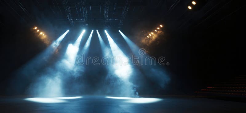 Dramatic Stage Lighting with Fog Creating an Atmospheric Performance ...