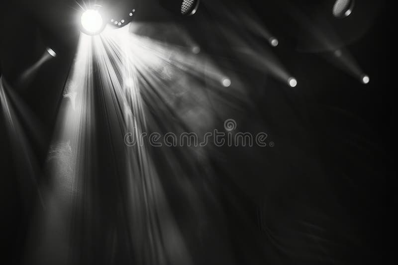 Dramatic Stage Lighting with Intense Beams and Shadows Stock Photo ...